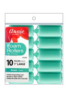 ANNIE #1053 FOAM ROLLERS (GREEN/LARGE) - 6pcs/PK
